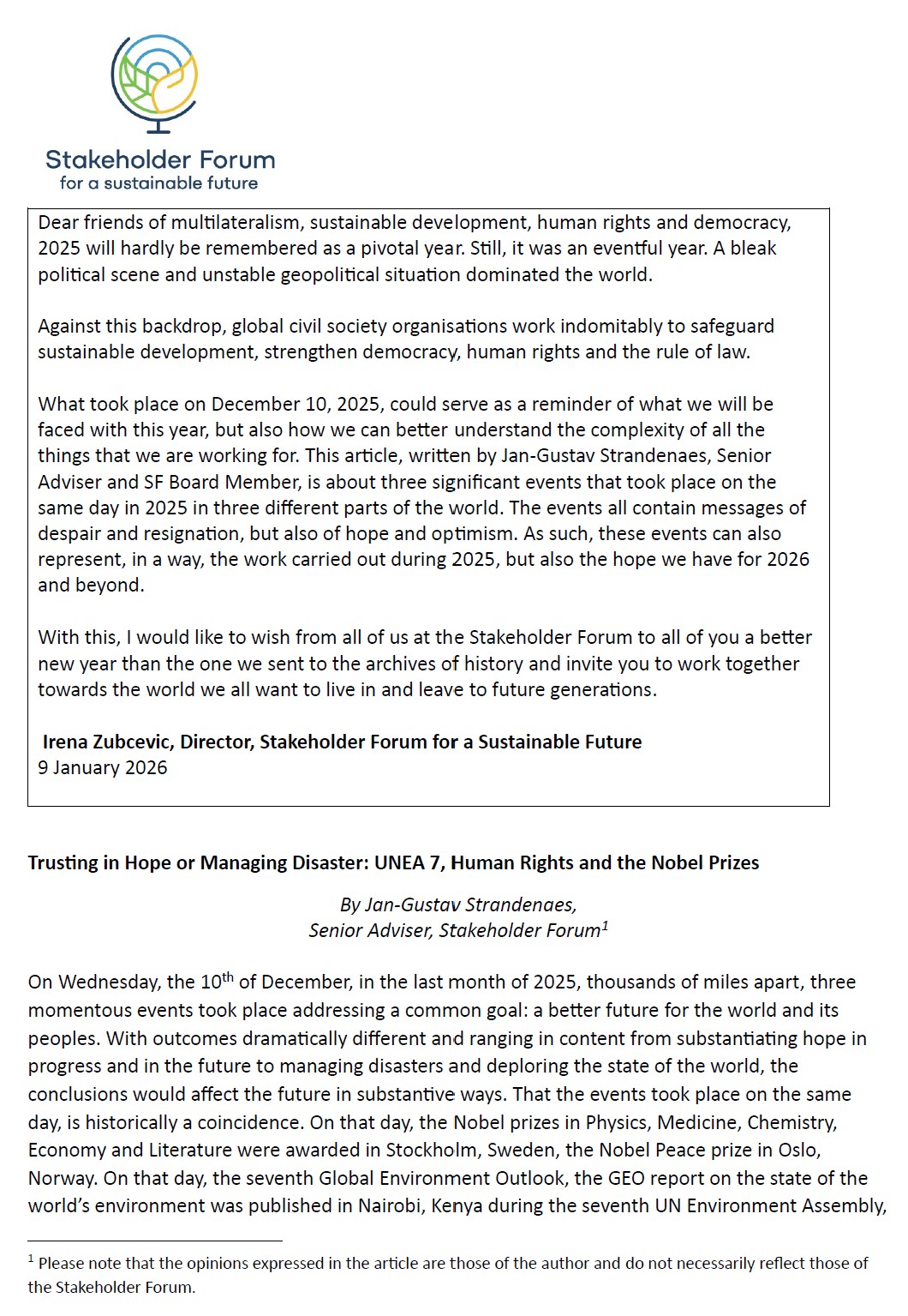 'Trusting in Hope or Managing Disaster: UNEA 7, Human Rights and the ...